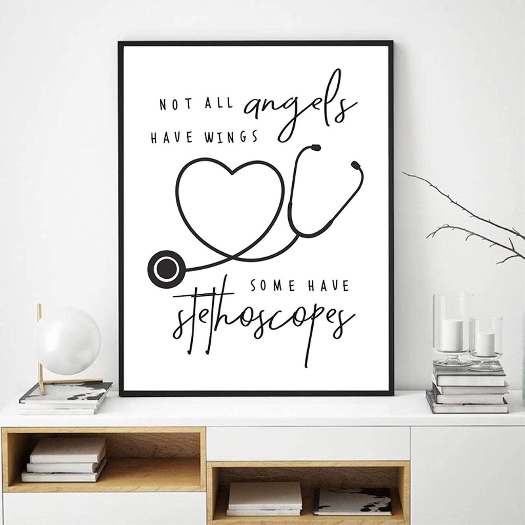 YQLKC Art Print Nurse Doctor Quotes Poster Have Wings Some Have ...
