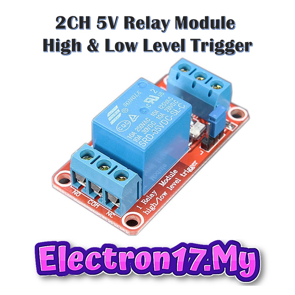 1 Channel 5V Relay Module With Opto-Isolator High & Low Level Trigger ...
