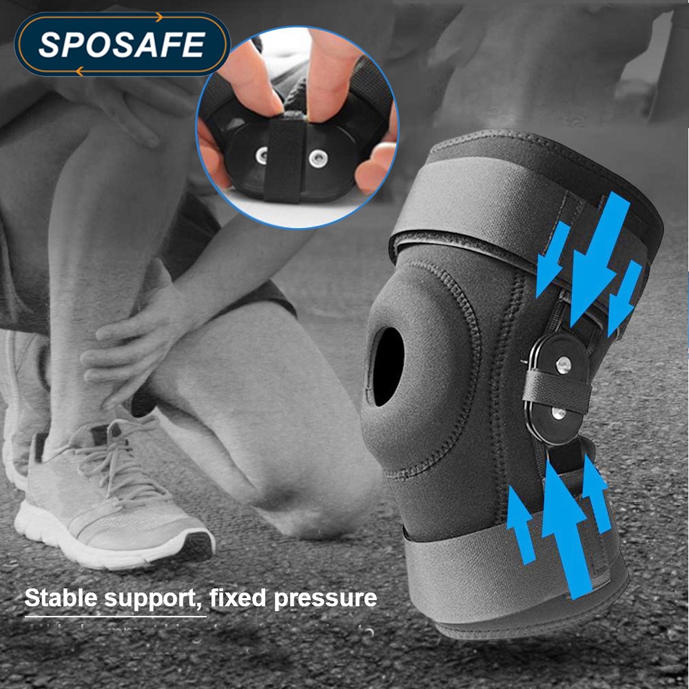 SPOSAFE 1Pcs Knee Protector with Removable Dual Side Stabilizers Hinged ...
