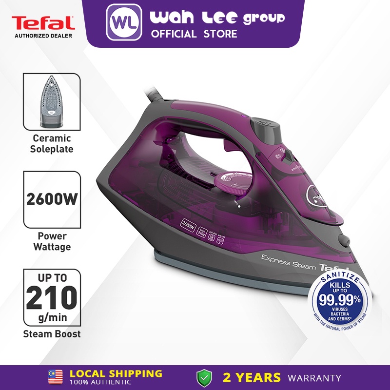 Tefal Steam Iron Comfort Glide FV2843 WAH LEE STORE | Shopee Malaysia