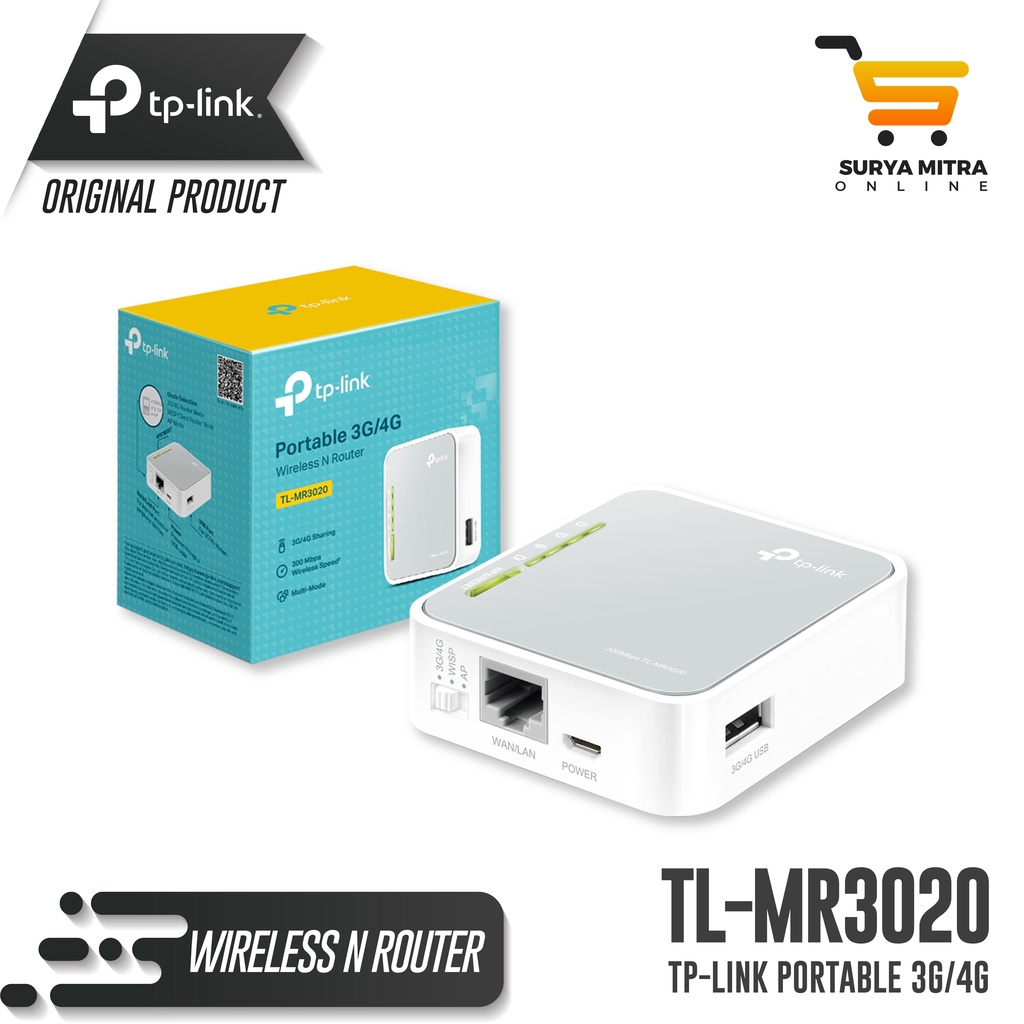 Tp-link TL-MR3020 Portable 3G/4G Wireless N Router | Shopee Malaysia