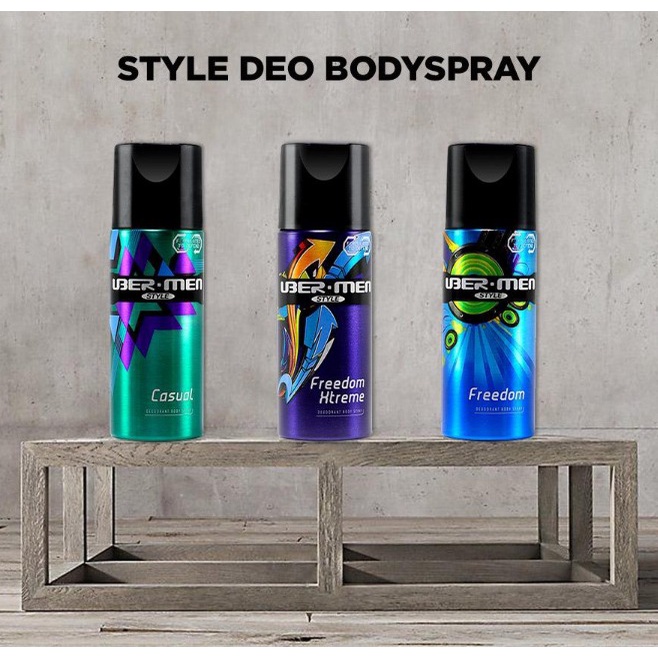 Ubermen Style Deodorant Body Spray 125ml (Casual/ Freedom/ Freedom ...
