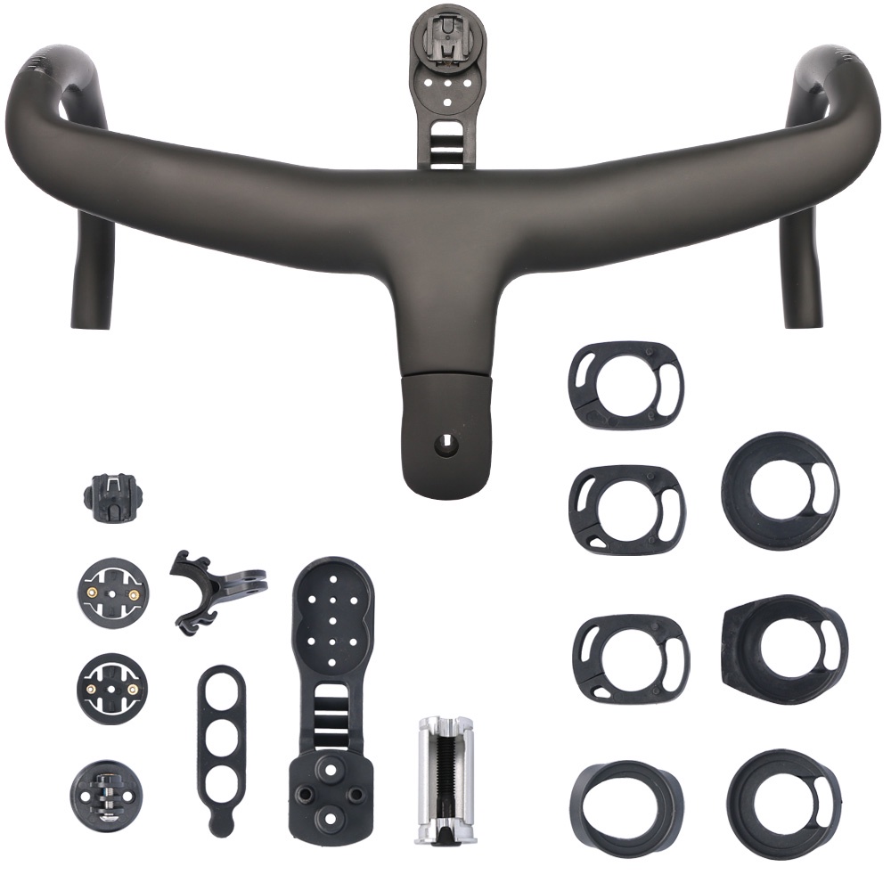 T1000 Carbon Fiber Bike Integrated Handlebar Internal/External Cable ...