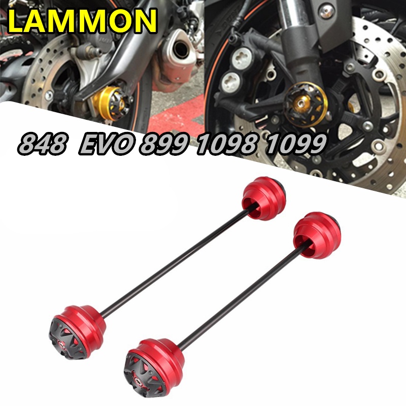 Front Wheel Protector Axle Fork Crash Slider FOR DUCATI 848 EVO 899 1098 S R 1099 R S SP 1199 R ...