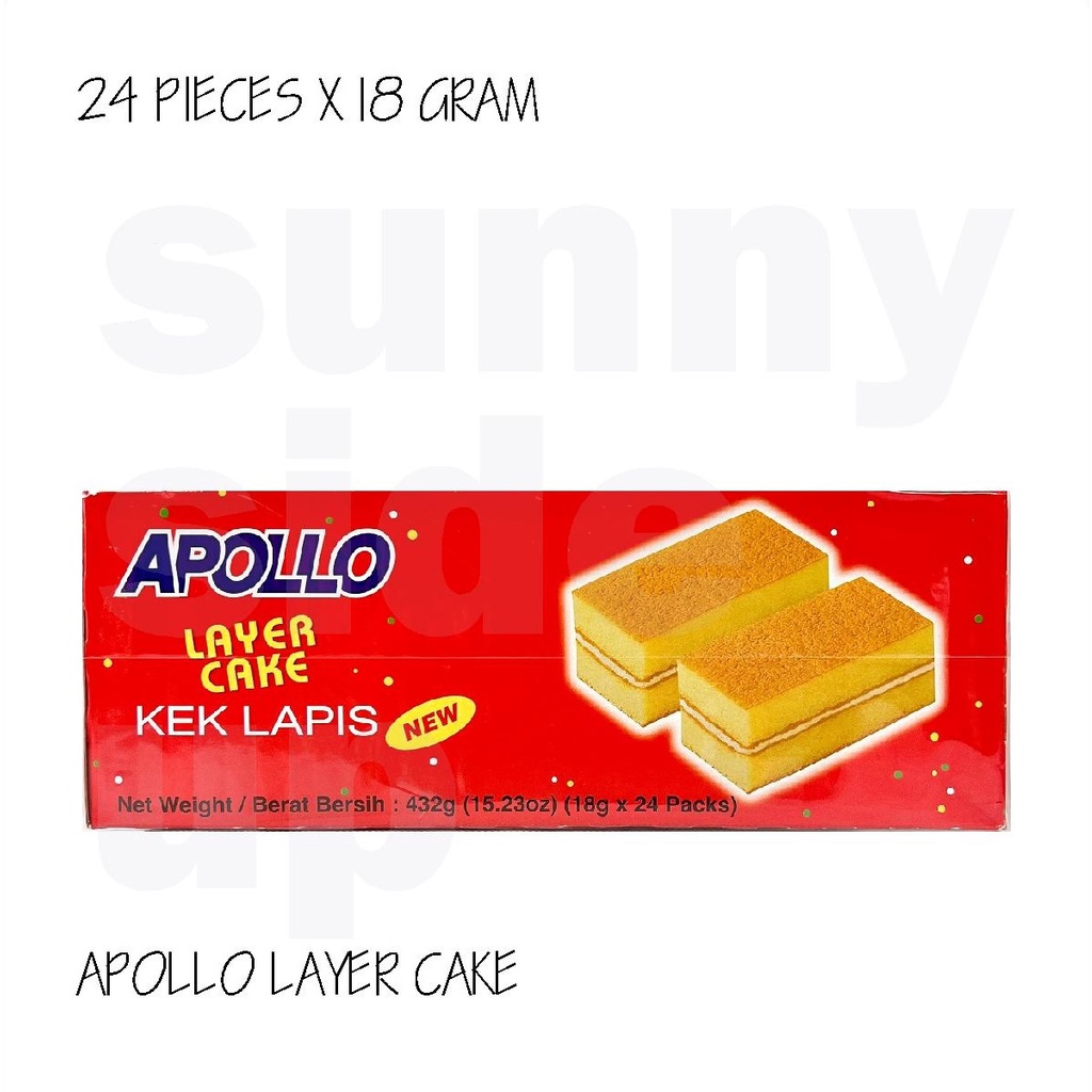 [SUNNY] Apollo Layer Cake 24 Pieces Chocolate | Pandan | Cocoa ...