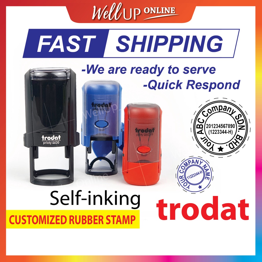 Trodat - P.4 Series (Round cop) Self-inking (Chop) Rubber Stamp ...