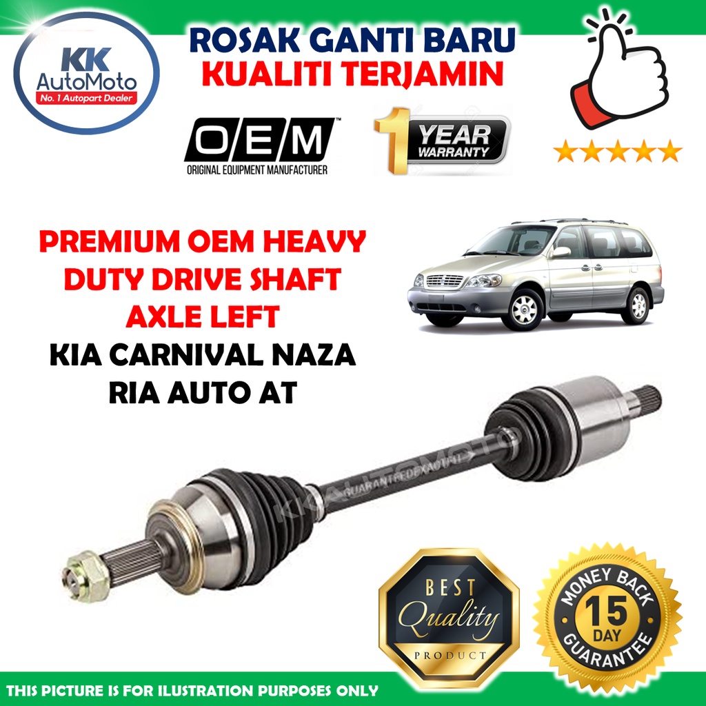 Kia Carnival Naza Ria AUTO AT Premium OEM Heavy Duty Left Drive Shaft ...