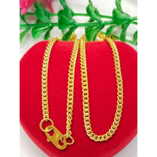 Rantai leher gajah dewasa emas 916 tulen | Shopee Malaysia