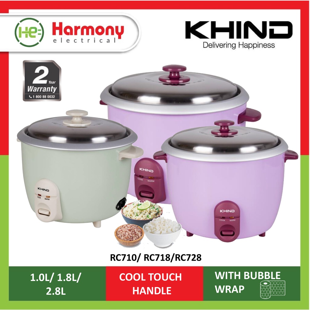 KHIND RC710/ RC718 / RC728 1.0L/ 1.8L/ 2.8L Rice Cooker Periuk Nasi 电饭煲 ...