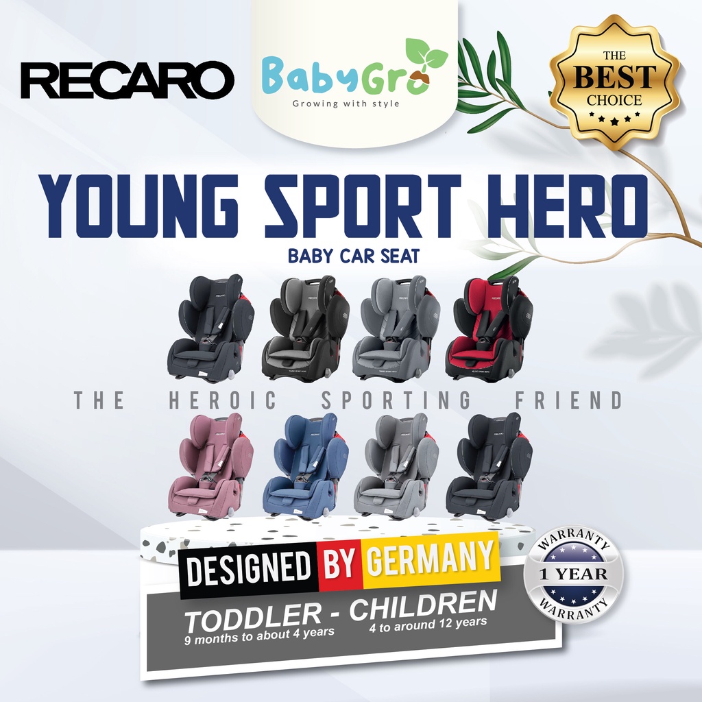 Recaro Booster Car Seat - Young Sport Hero (9m ~ 12years) | Shopee Malaysia