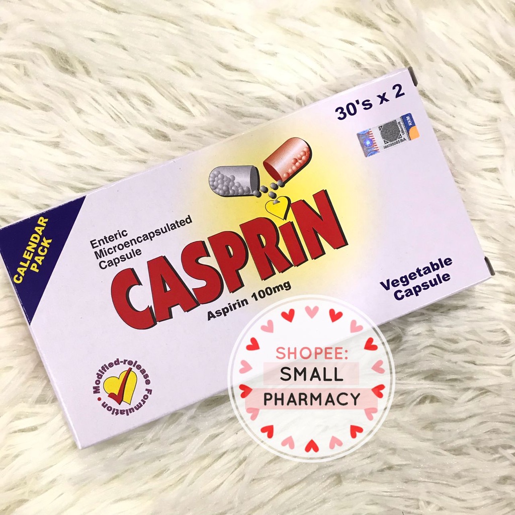 Casprin Enteric Microencapsulated Capsule Aspirin 100mg Vegetable ...