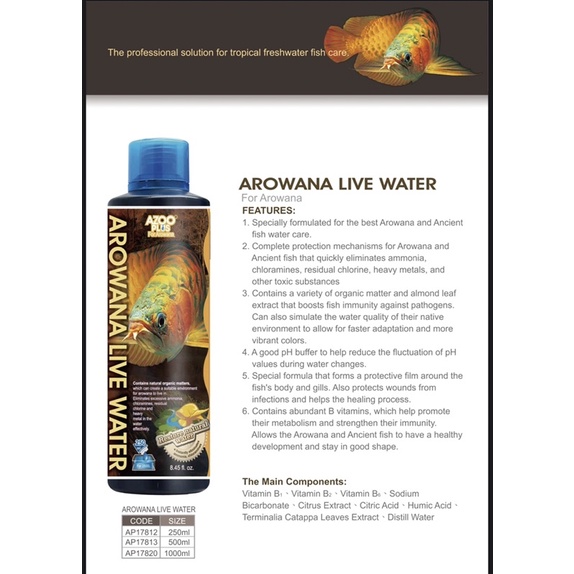 🔥FREE SHIPPING🔥 Azoo Plus Arowana Live Water Free Water Change | Shopee ...