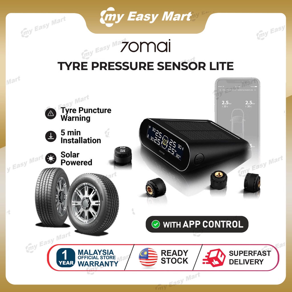 【𝟮𝟰𝗵𝗿 𝗦𝗵𝗶𝗽】70mai TPMS Lite / TPMS M500 External Tyre Pressure Sensor ...