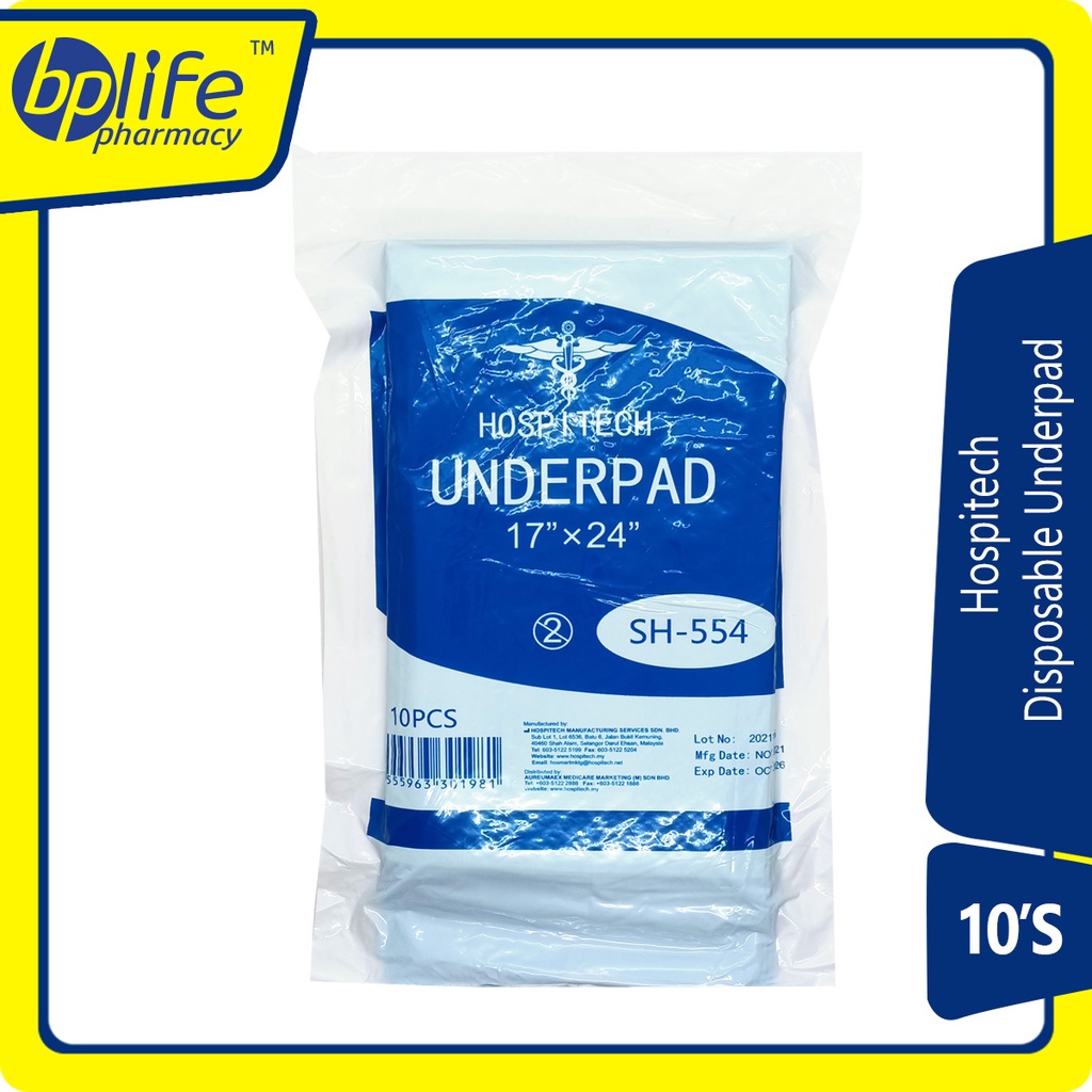 Hospitech Disposable Underpad-17”x 24” 10S/30”x 30” 10S | Shopee Malaysia