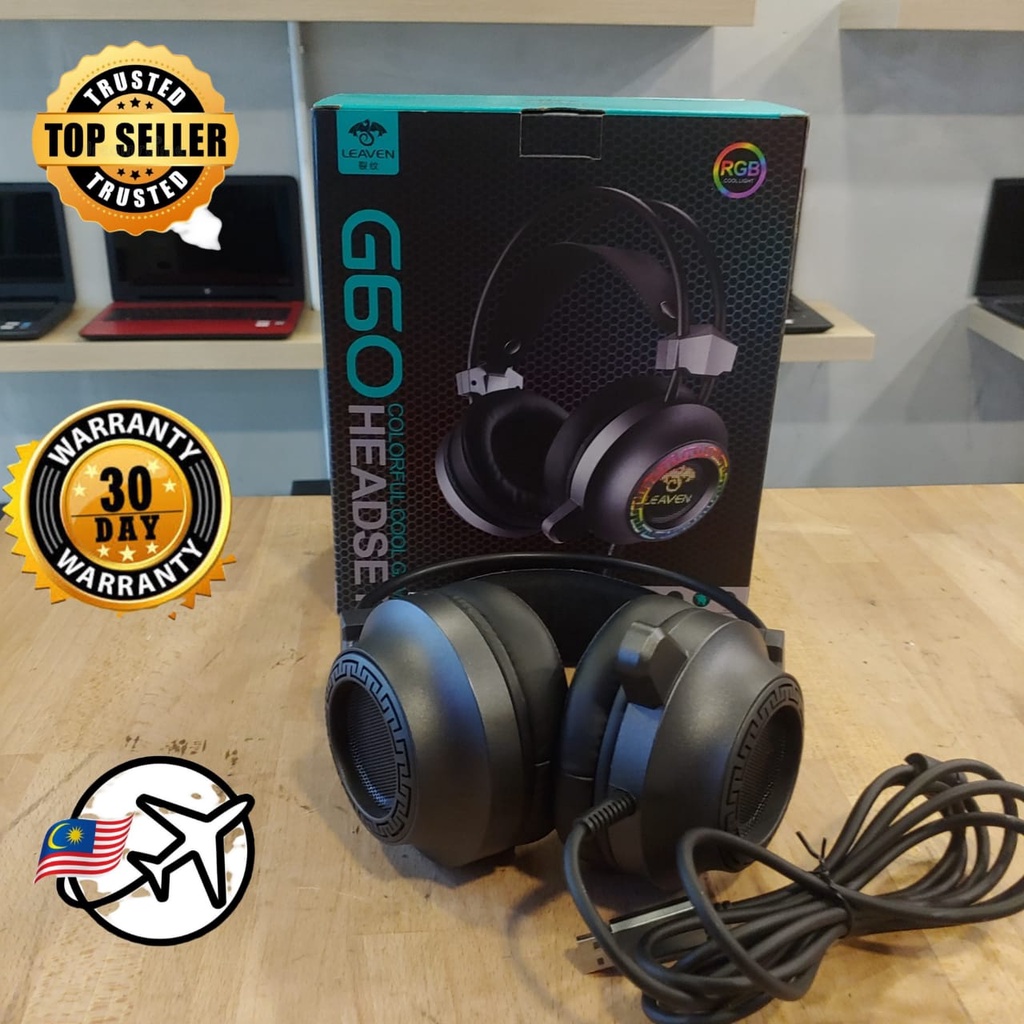 LEAVEN G60 COLORFUL COOL GAME HEADSET 100% ORIGINAL | Shopee Malaysia