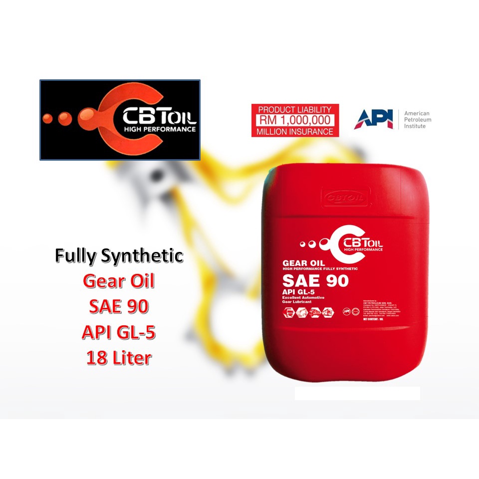 CBT OIL - SAE90 API GL-5 18L Fully Synthetic Gear Oil SAE-90 High ...