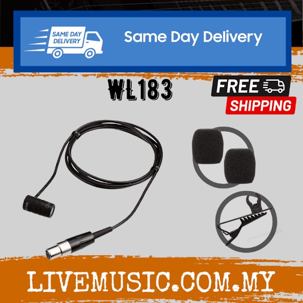 Shure WL183 Lavalier Microphone for Shure Wireless ( WL-183 / WL 183 ...