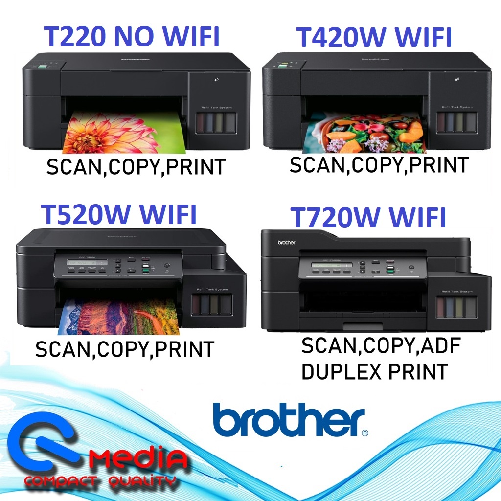 BROTHER T220 T420W T520W T720W MFC-T920DW A4 Refill Ink Tank Printer ...