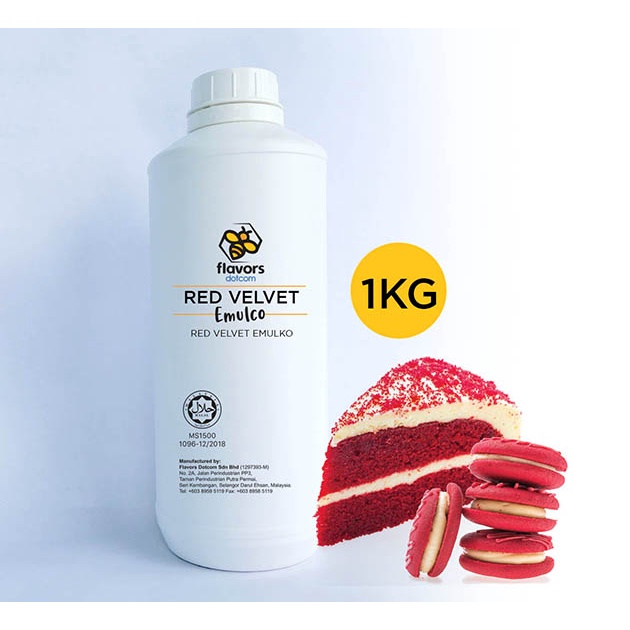 [HALAL] Flavors Dotcom - Red Velvet Emulco (1KG/ 2.5KG/ 6KG) | Shopee ...