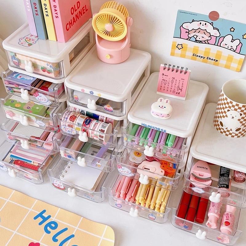 Free Sticker Drawer Small Size Storage Floor Box Desktop Multipurpose ...