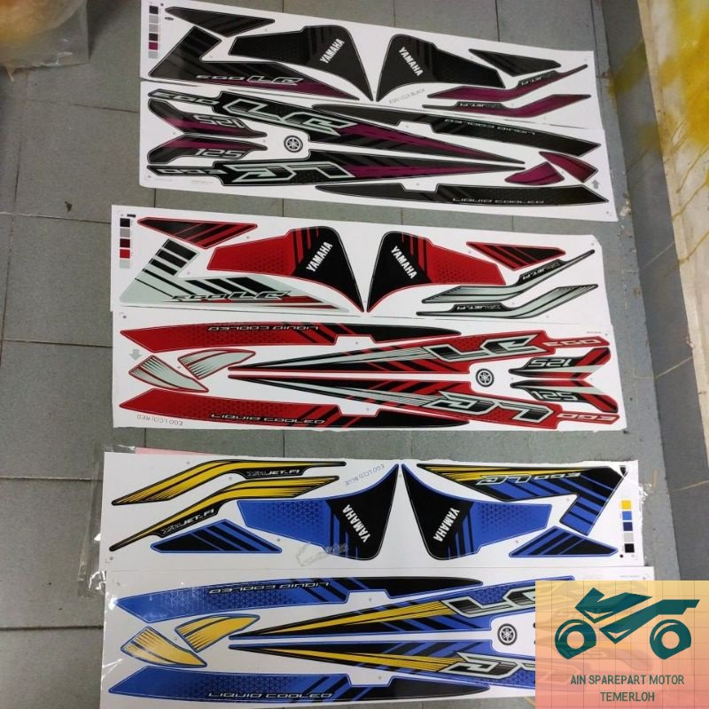 Stiker sticker body stripe cover set (3) yamaha ego lc fi by ain ...