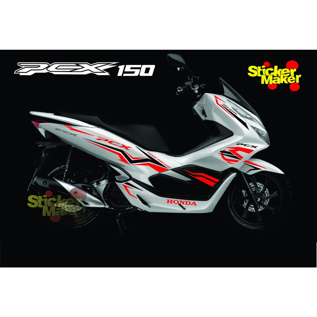 Honda PCX 150 body cutting stickers, old PCX motorbike stickers ...