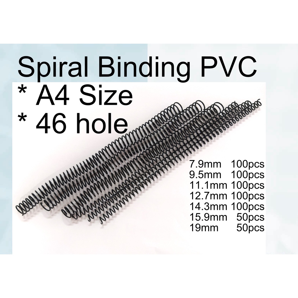 Spiral Binding PVC / 46 hole / (51 coils) | Shopee Malaysia