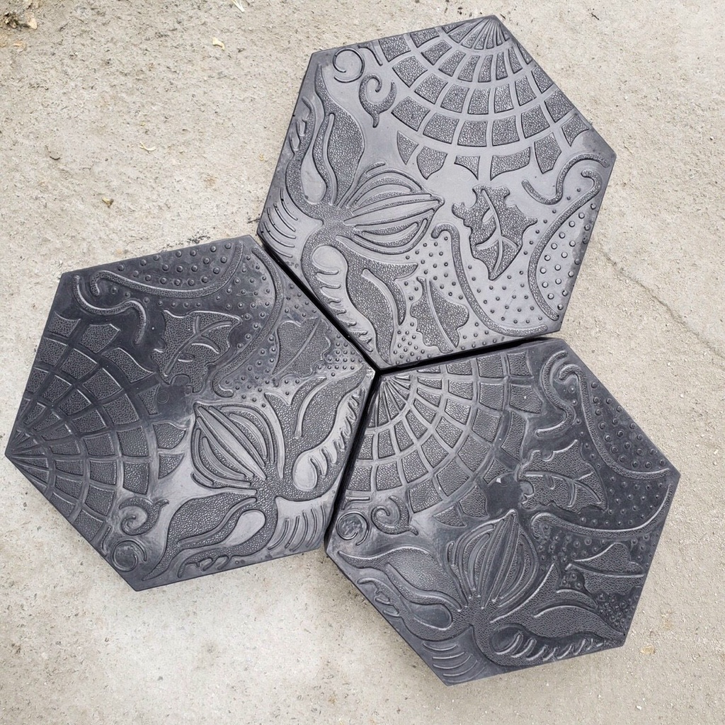 Latest Model-Hexagonal Plastic Mold With Trendy Cement Concrete Tile ...