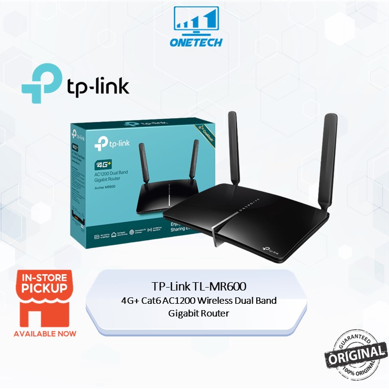 TP-LINK TL-MR600 4G+ LTE AC1200 WIRELESS HOTSPOT ROUTER (2 ANTENNA) (4G ...