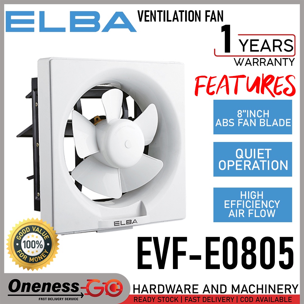 ''ELBA'' VENTILATION FAN (WHITE) -8''INCH EVF-E0805 | Shopee Malaysia