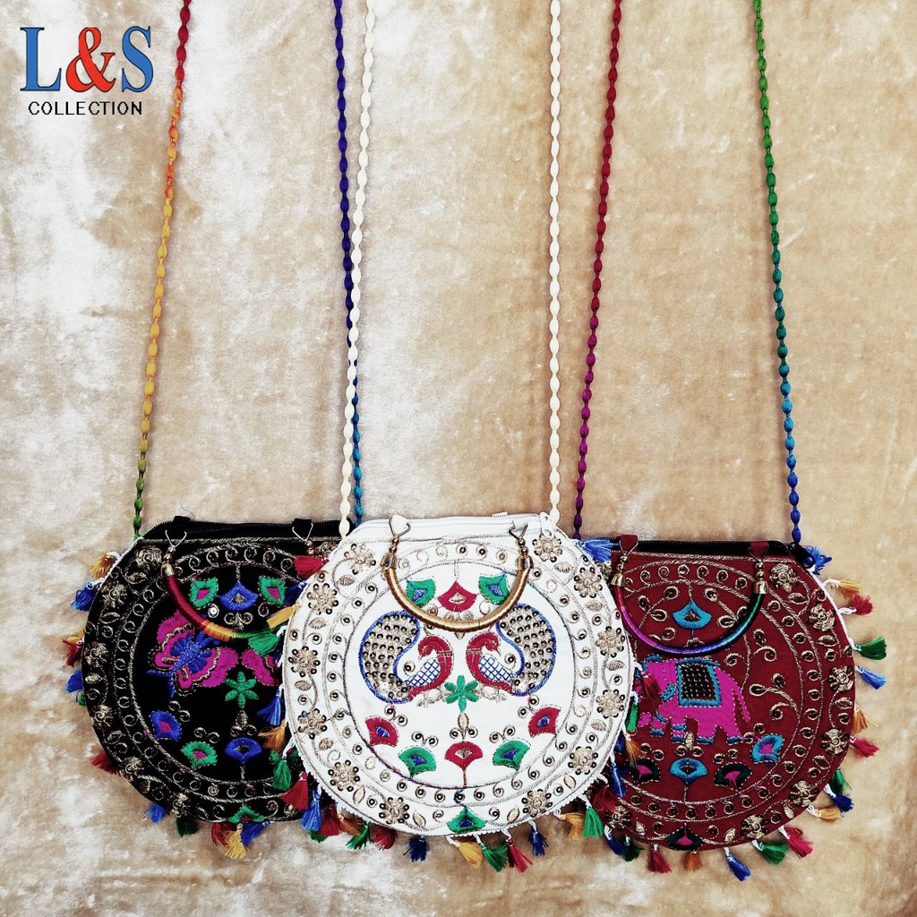 Beautiful Cute Embroidery Shoulder Bag From India. | Shopee Malaysia