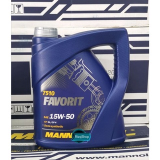 Mannol Favorit SAE 15W50 Semi Synthetic Engine Oil/ Minyak Hitam ...