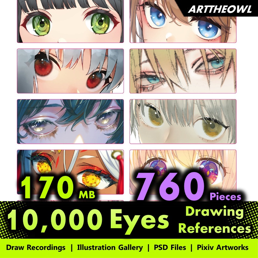 🔥 10,000 Eyes Drawing References 🔥 Anime Figure | CG Art Digital ...