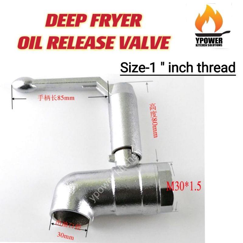 Deep fryer oil release valve/for 17 liter use,1 " inch thread size ...