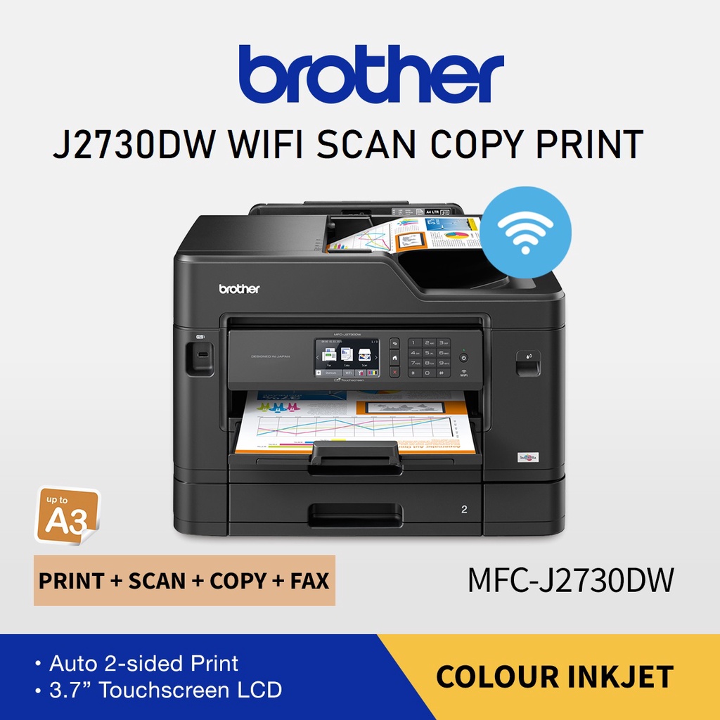 Brother MFC-J2730DW / MFC-J2740DW A3 Wireless Printer - Print/Scan/Copy/Duplex/Wifi A3 PRINTER ...