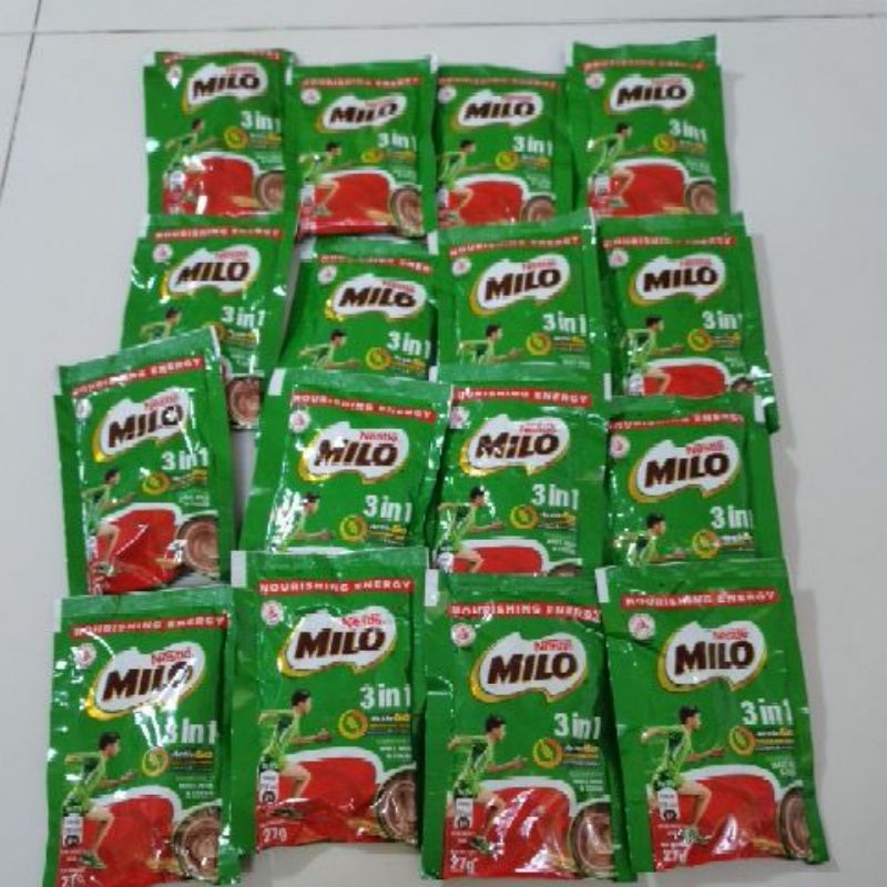 Milo 3 in 1 ActiveGo 27g/Milo 3 in 1 Original Packaging by Nestle ...