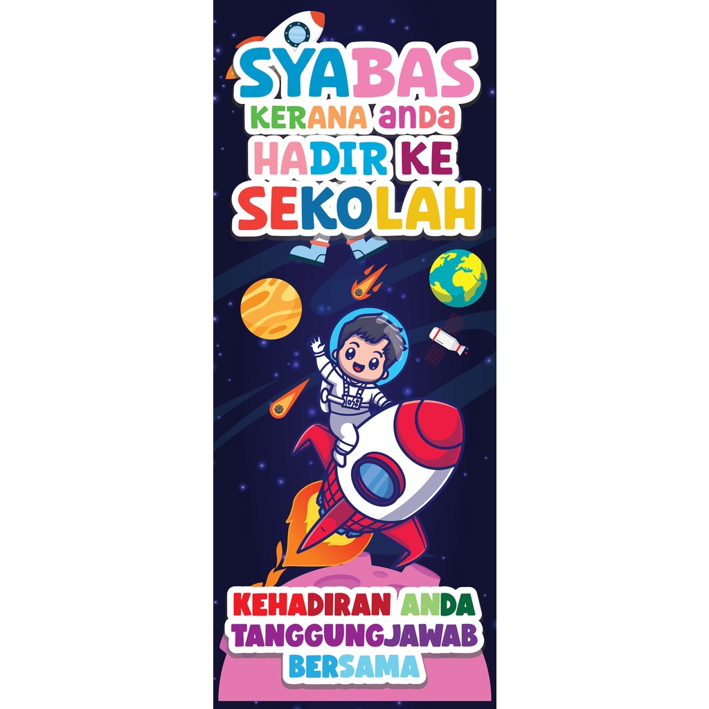 BUNTING SET KELAS / SELAMAT DATANG KE KELAS/ SYABAS HADIR KE SEKOLAH ...