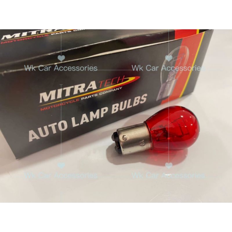 MITRATECH 12V21W Standard Bulb Red 2 way Albino Wira Iswara Saga Kancil ...