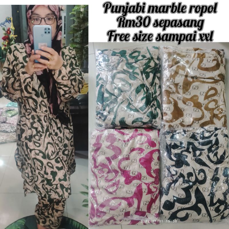 PUNJABI MARBLE ROPOL PREMIUM LYCRA | Shopee Malaysia
