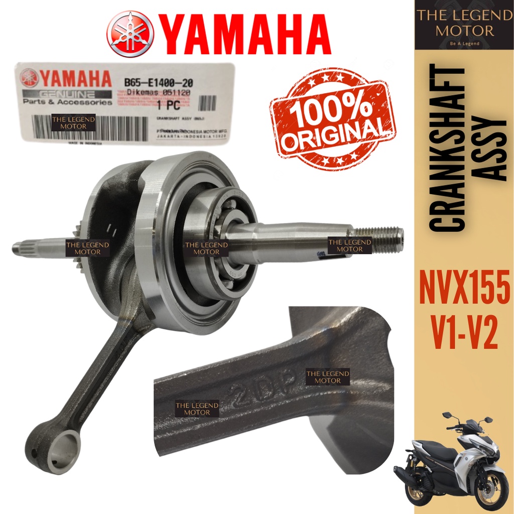 NVX155 NVX 155 AEROX V1 V2 CRANKSHAFT ASSY CRANK SHAFT KRANKSAB KRANK SUB SAB B65-E1400-20 100% ...