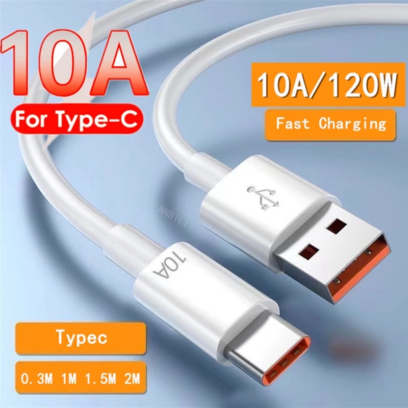 10A 120W Type C USB Cable Super Fast Charge Line Quick Charging USB C ...