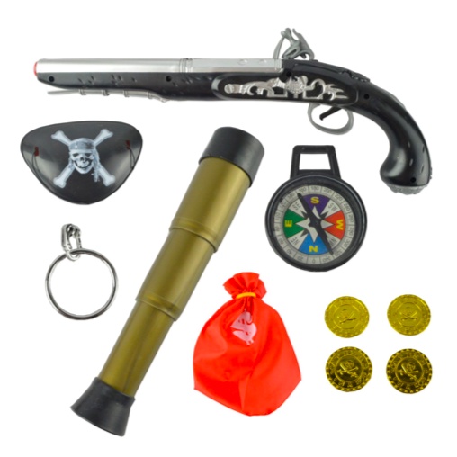 MSIA Ready Stock/ Pirate Toy 7 PCs Set Pirate Props Cosplay Prom Stage ...