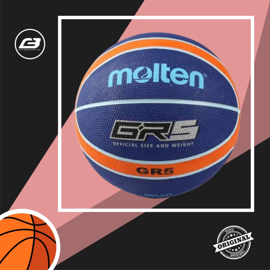 Molten GR5 Blue Basketball (Blue) Rubber Material 100% Original ...