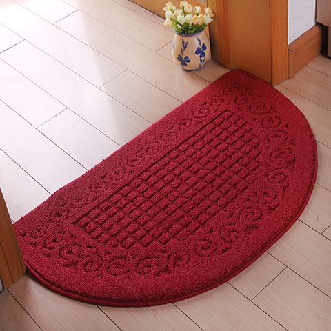 Half Round Embossed Doormat Bathroom Kitchen Indoor Door Anti-skid ...