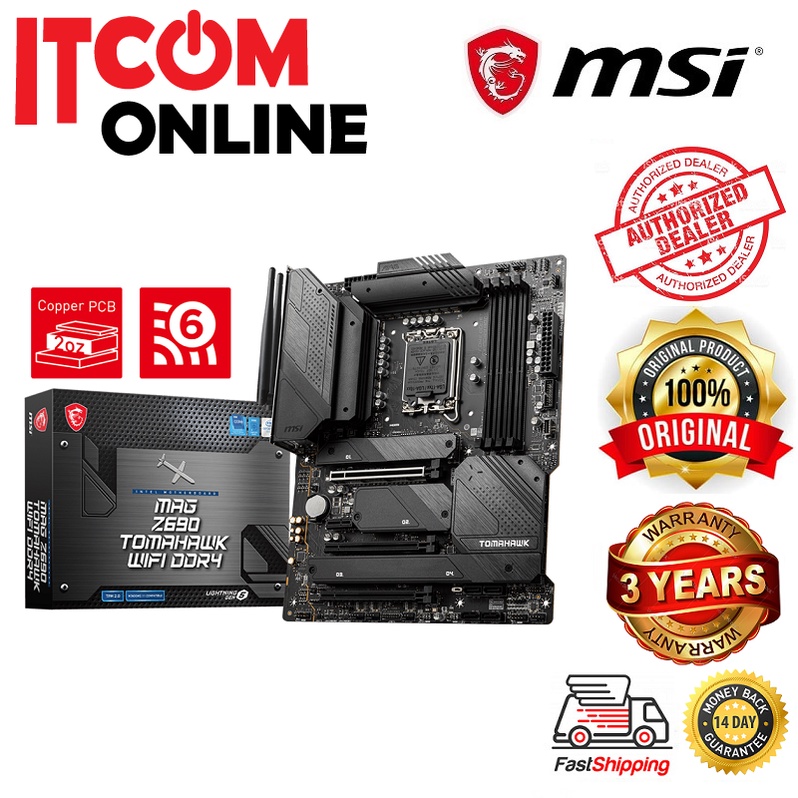 MSI MAG Z690 TOMAHAWK WIFI DDR4 INTEL SOCKET 1700 MOTHERBOARD (911-7D32 ...