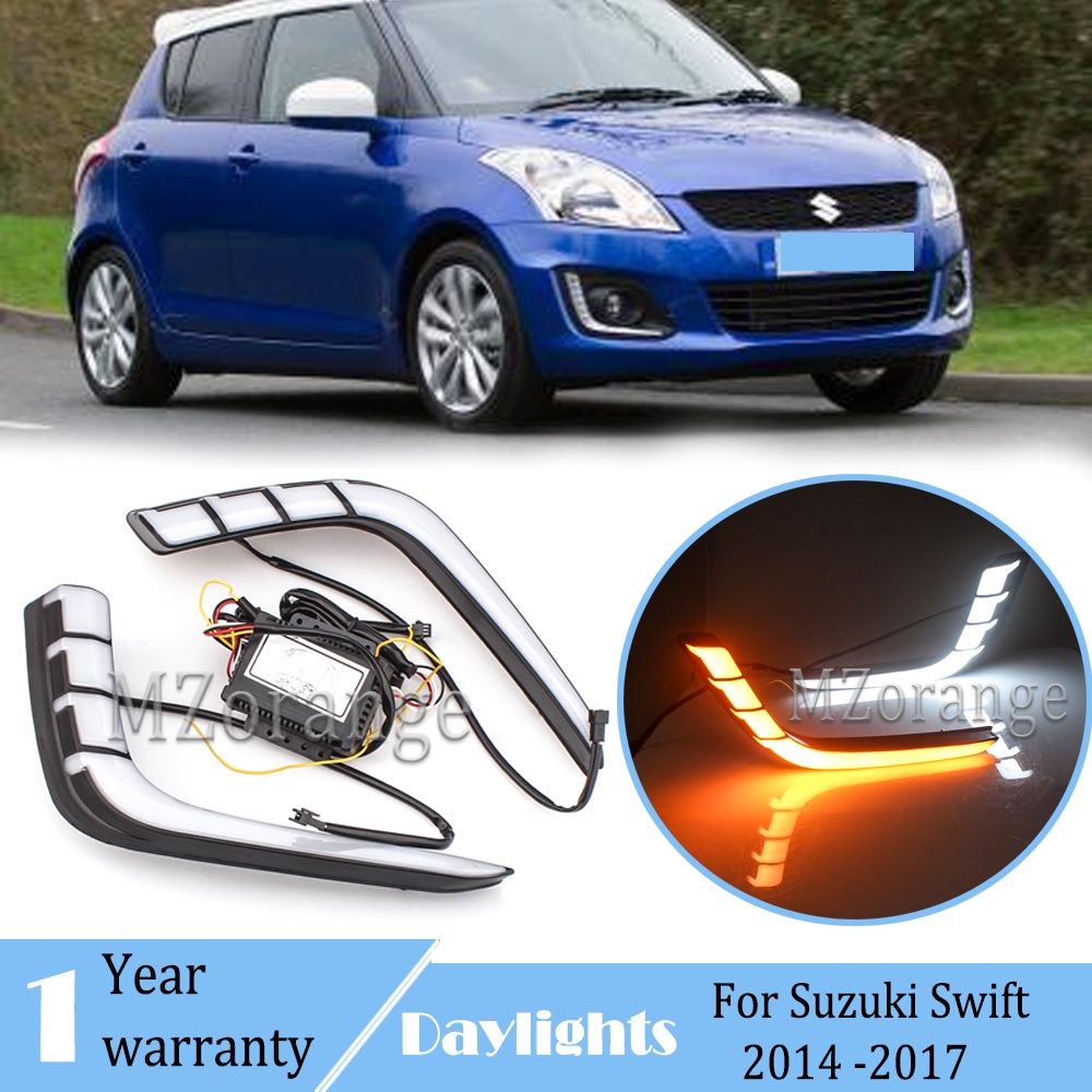 For Suzuki Swift 2014 2015 2016 2017 LED dynamic DRL fog lights Daytime ...