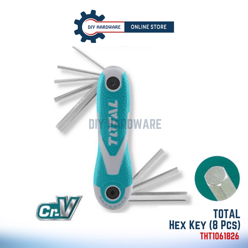 TOTAL Hex KEY (8 Pcs) THT1061826 | Shopee Malaysia