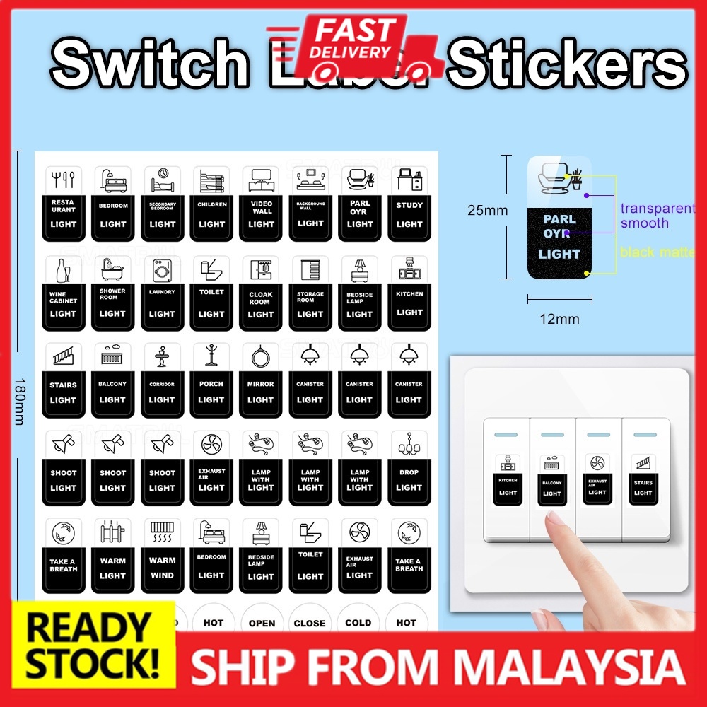 Switch Plug Label Sticker / Suis Label Sticker / Switch Sticker Label ...
