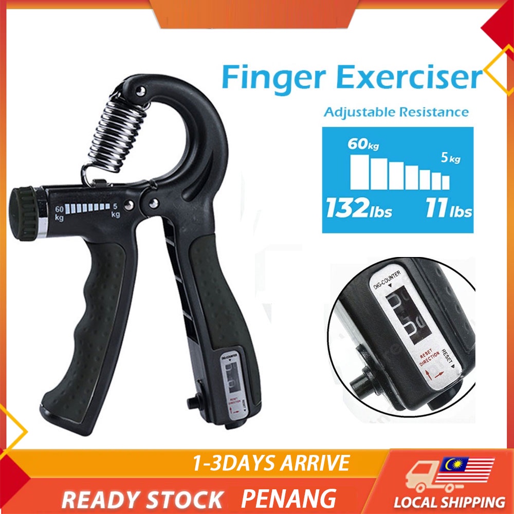 5-60kg Adjustable Hand Gripper Hand Grip Strengthener Countable Counter ...