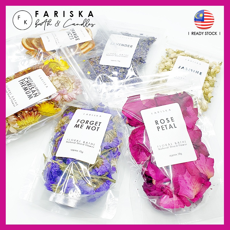 FARISKA l Floral Bath Spa l Natural Dried Flower l Dried Rose Petals l ...